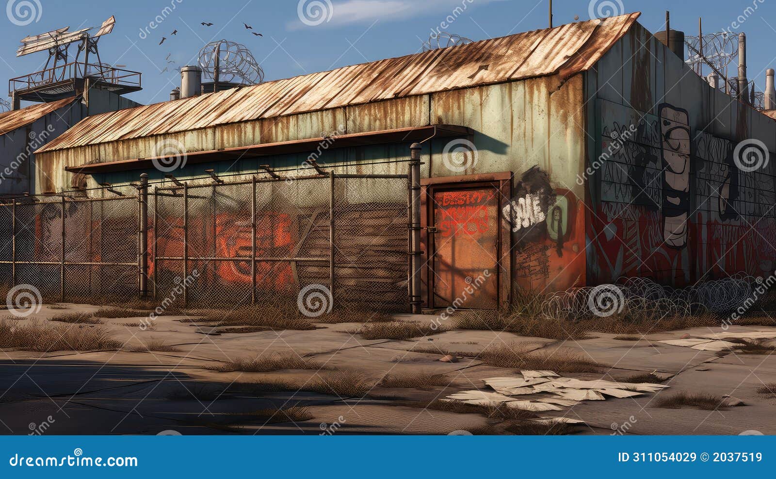 Industrial Wall Warehouse Building Stock Image - Image of automation ...