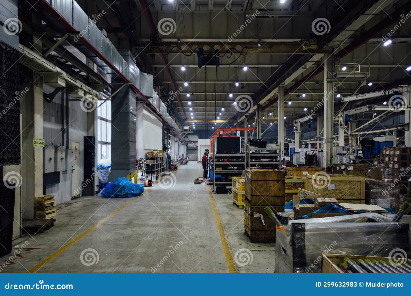 Industrial Warehouse with Machine Spare Parts and Construction ...