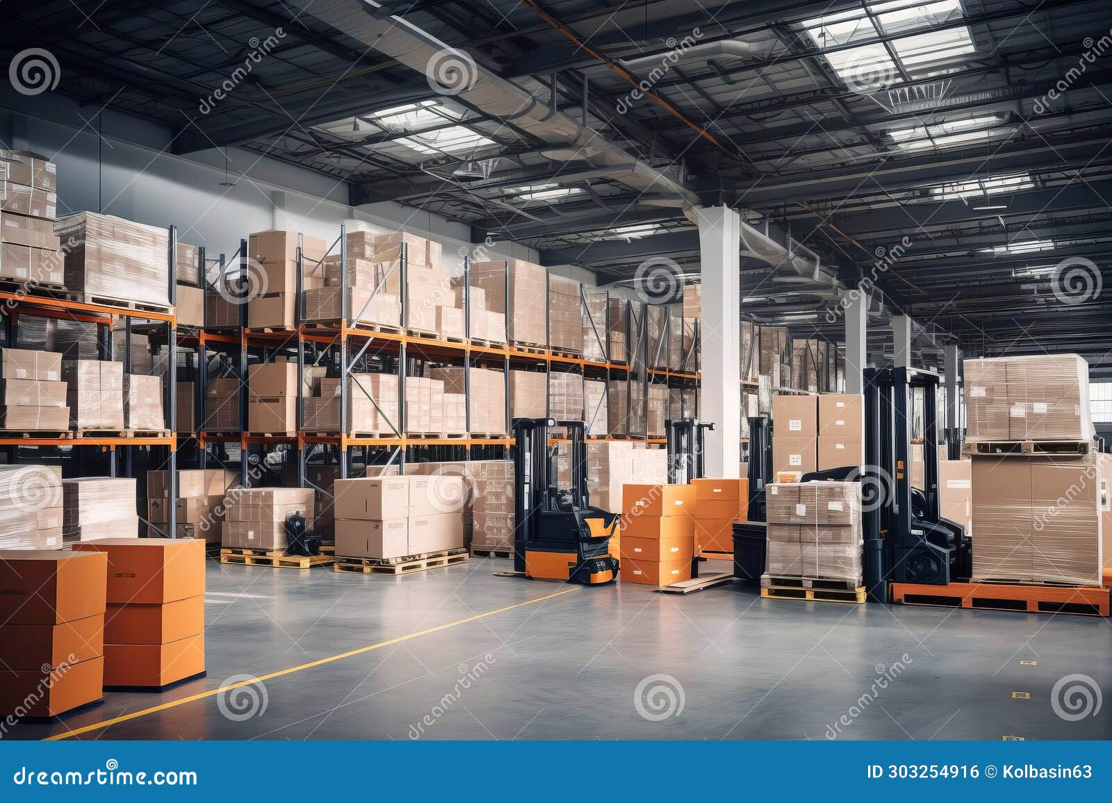 Industrial Warehouse Terminals Stock Photo - Image of industrial, rack ...