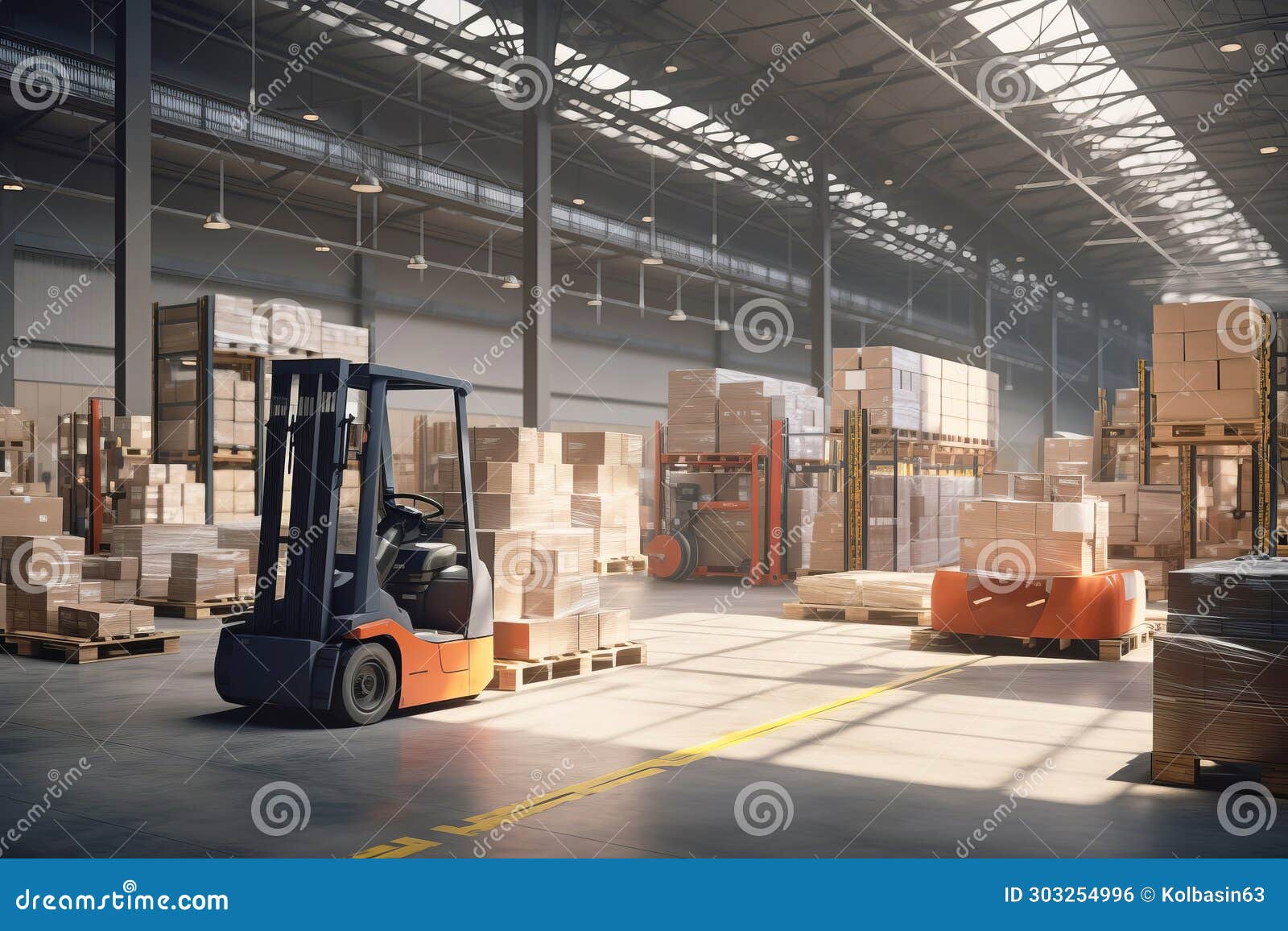 Industrial Warehouse Terminals Stock Photo - Image of rack, industrial ...