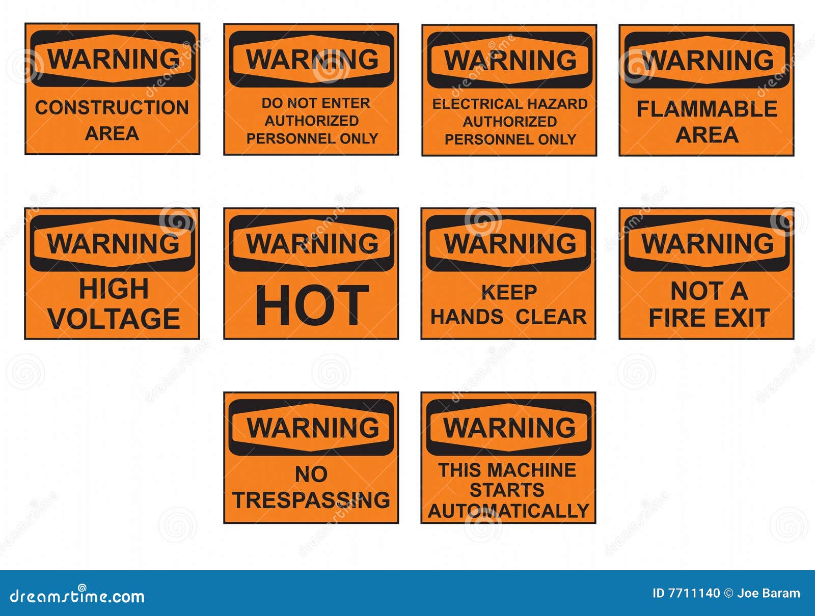 Industrial warning signs stock illustration. Illustration of icons ...