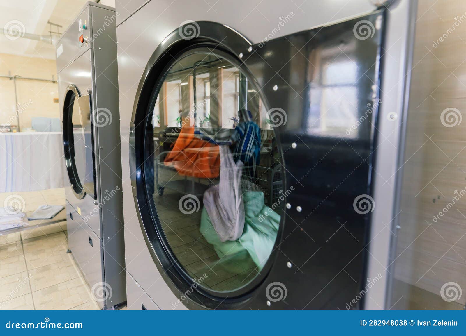 Industrial Wash Machine for Washing a Big Amount of Textiles Stock ...