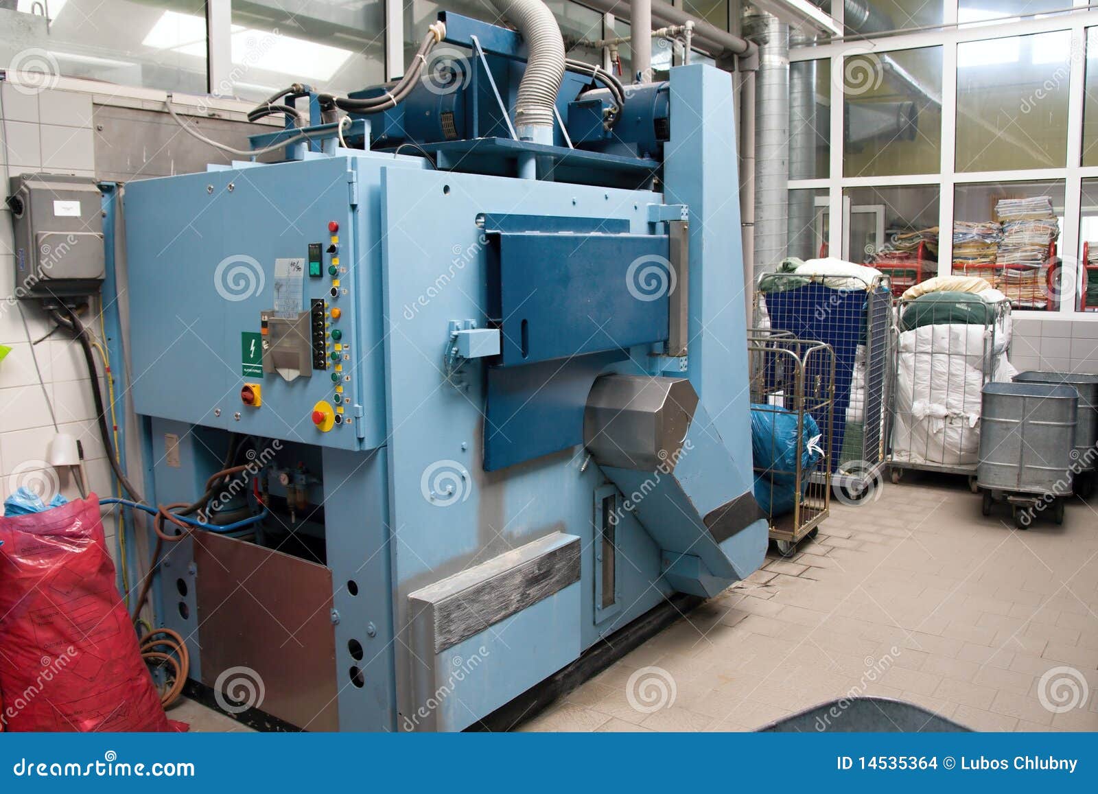 Industrial Washing Machines Stock Photo - Image of domestic, laundry ...