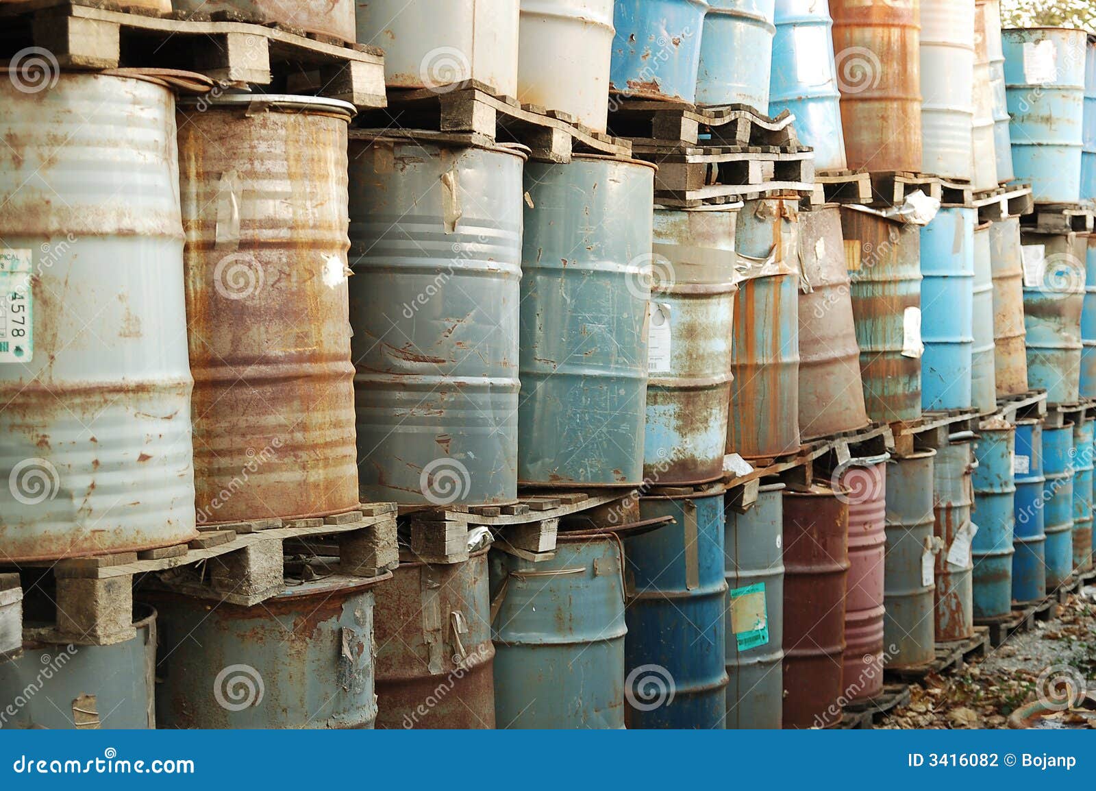 Industrial waste tanks stock photo. Image of disposal - 3416082