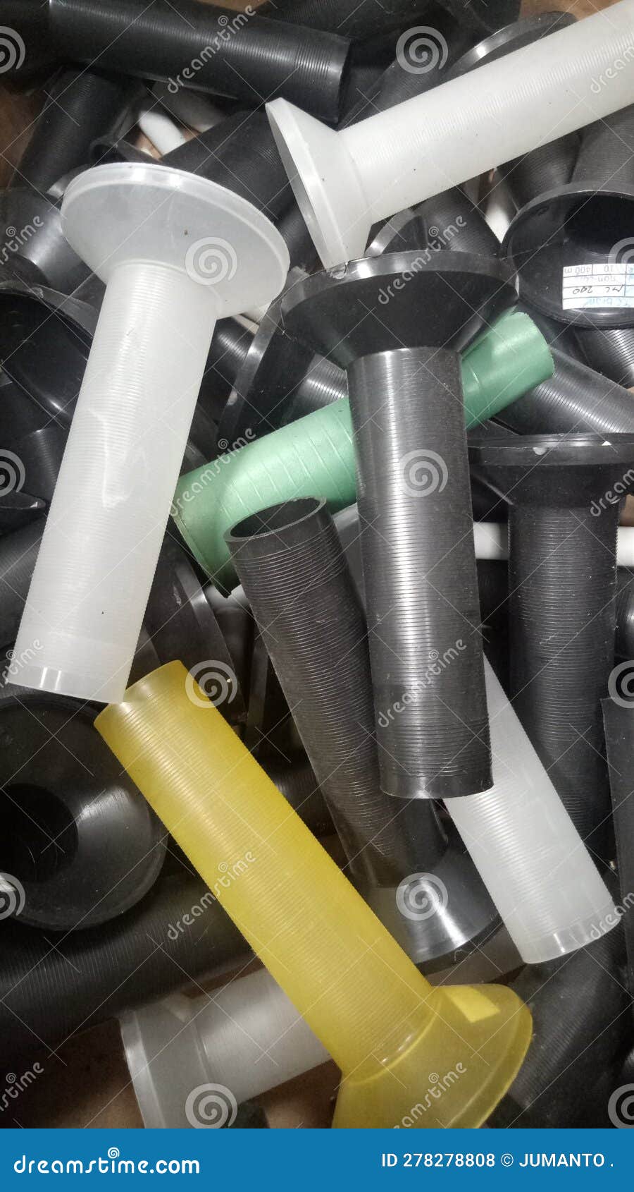 Industrial Waste Thread Roller Plastic Cones Stock Photo - Image of ...