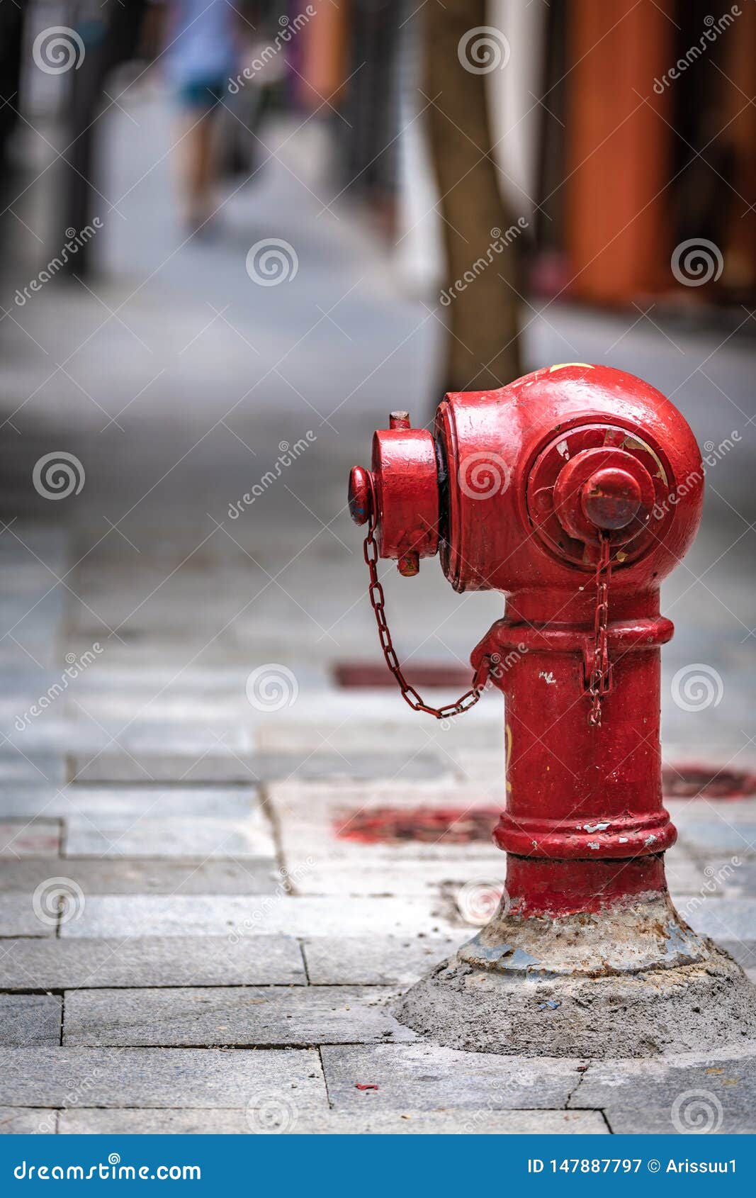 Fire Hydrant Connection Point on Street Stock Image - Image of fire ...