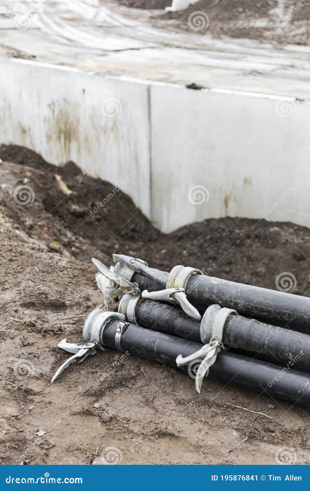 Industrial Water Pipes Stacked Ready for Useage Stock Image - Image of ...