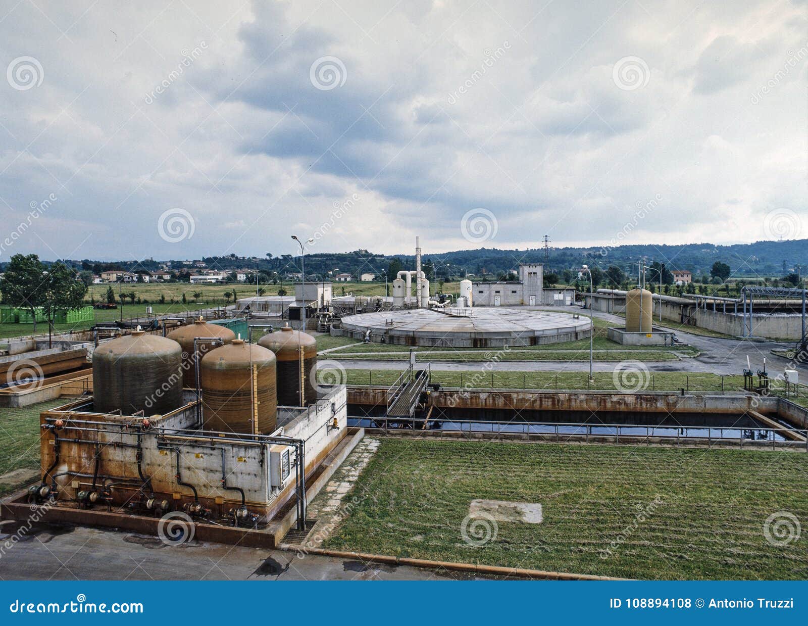 Industrial Water Purification Plant Stock Photo - Image of ...