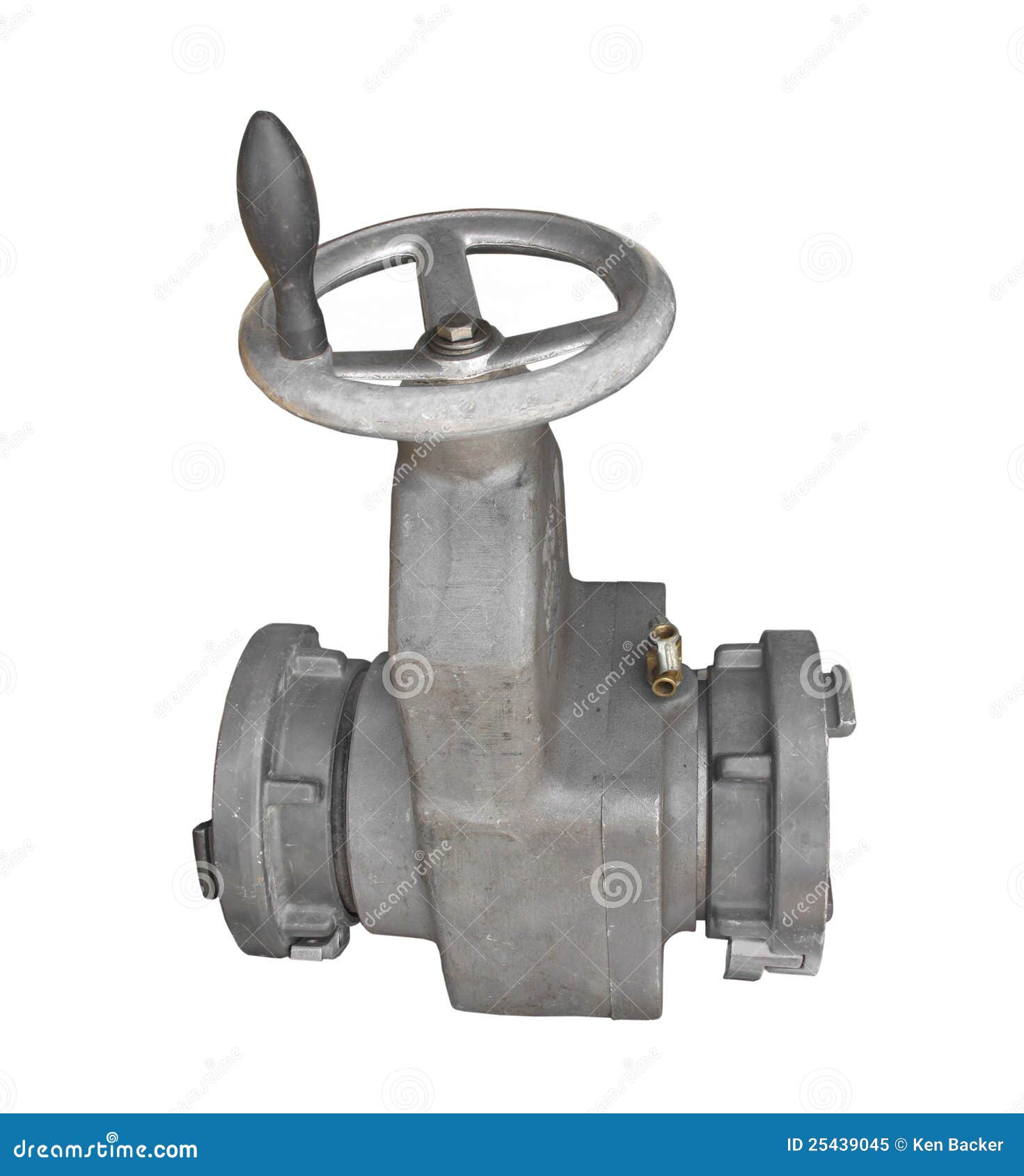 Industrial Water Valve and Wheel Isolated. Stock Image - Image of ...