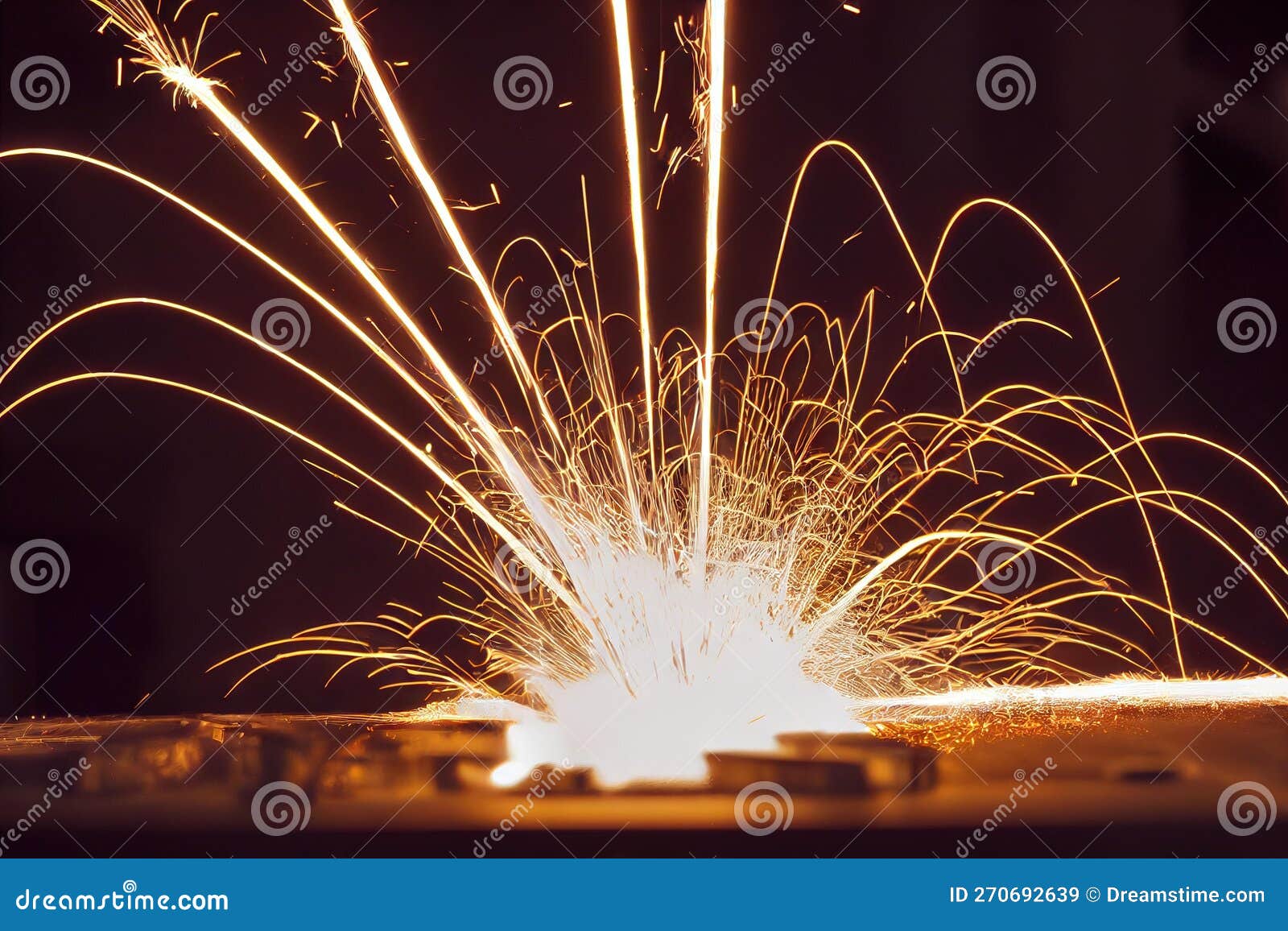 Metal Weld Spark Light Effect. Firework Flare Vector Illustration ...