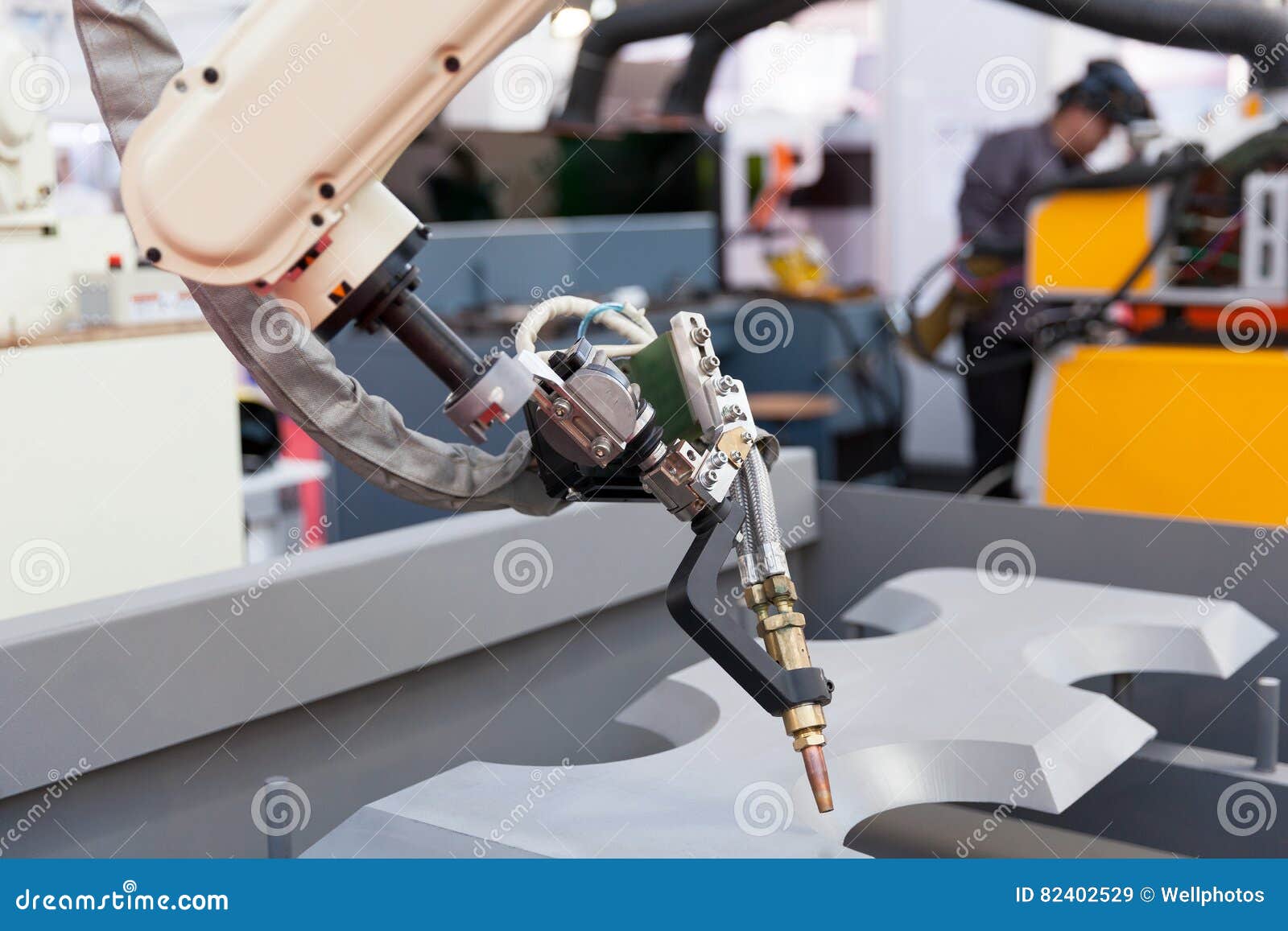 Arc Welding Robot. Example Of Working With A Laser Pointer Stock ...