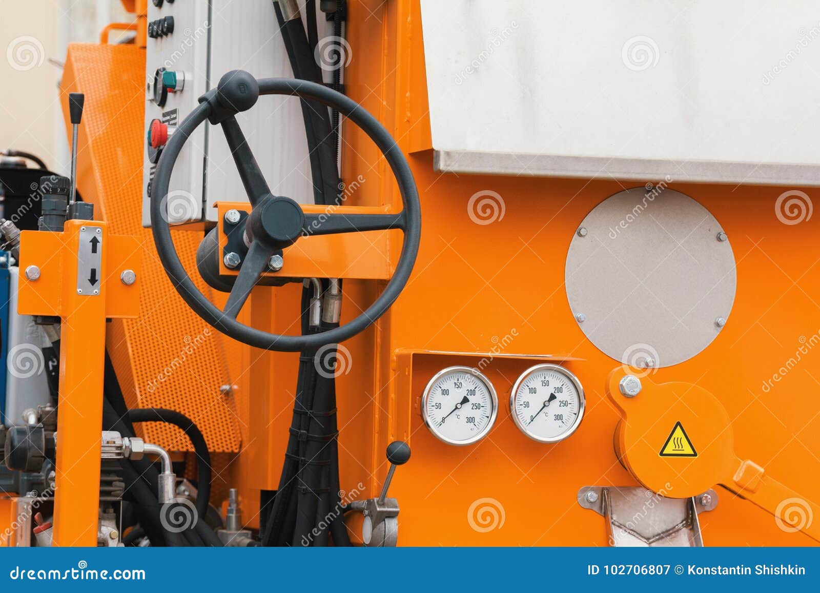 Industrial Wheel - Manual Control Panel of Tractor Machine for Road ...