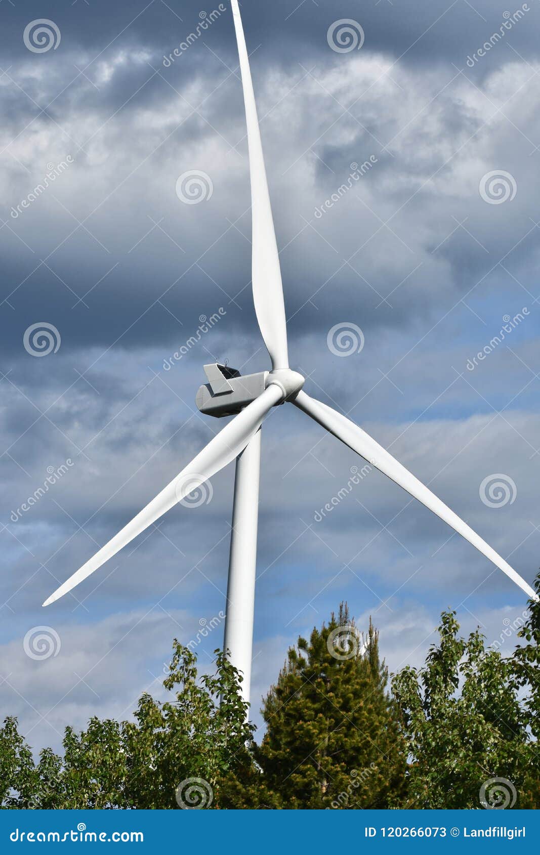 Industrial Wind Powered Turbine Stock Image - Image of large, ecology ...
