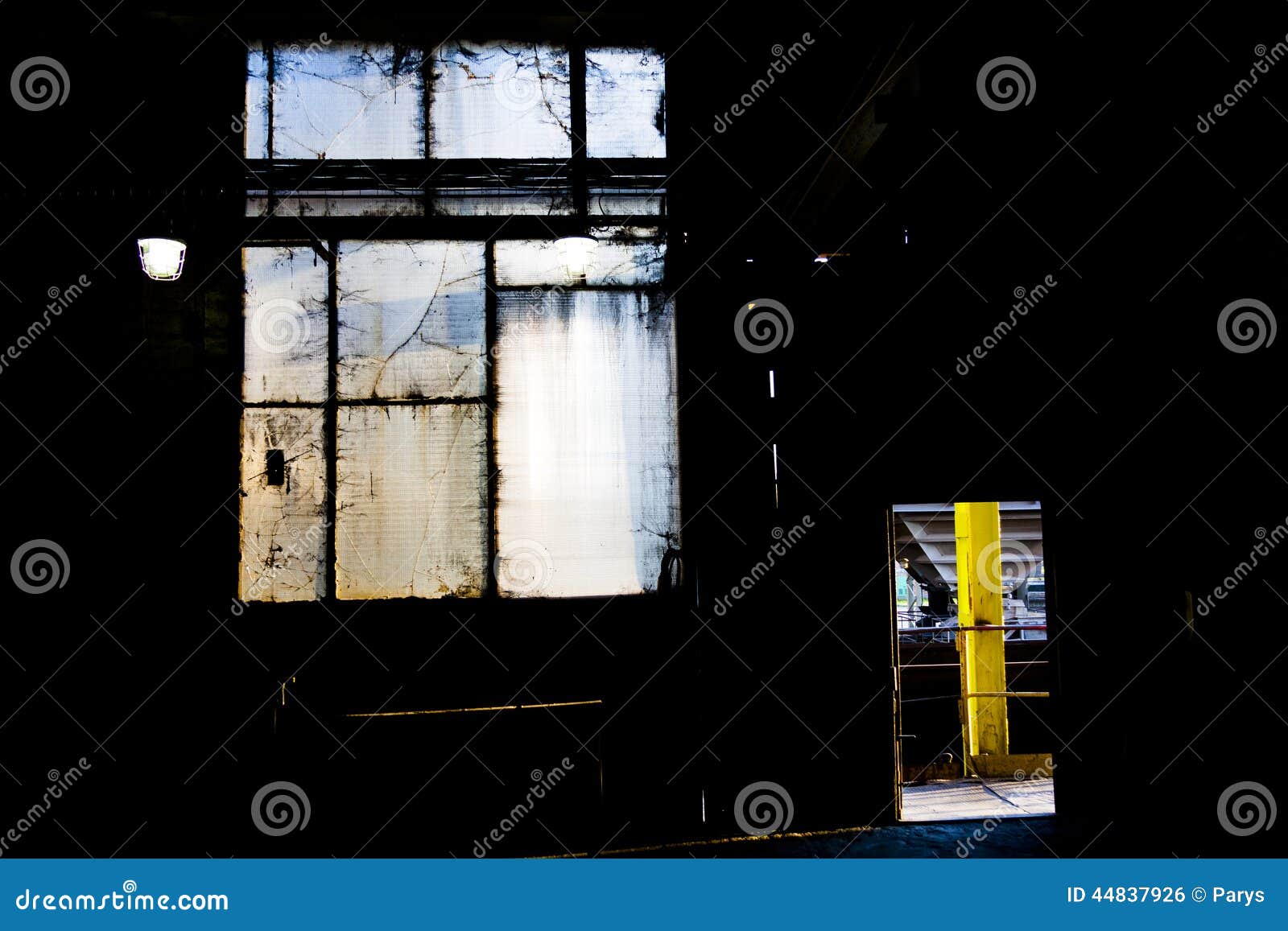 Industrial window stock photo. Image of indoor, broke - 44837926