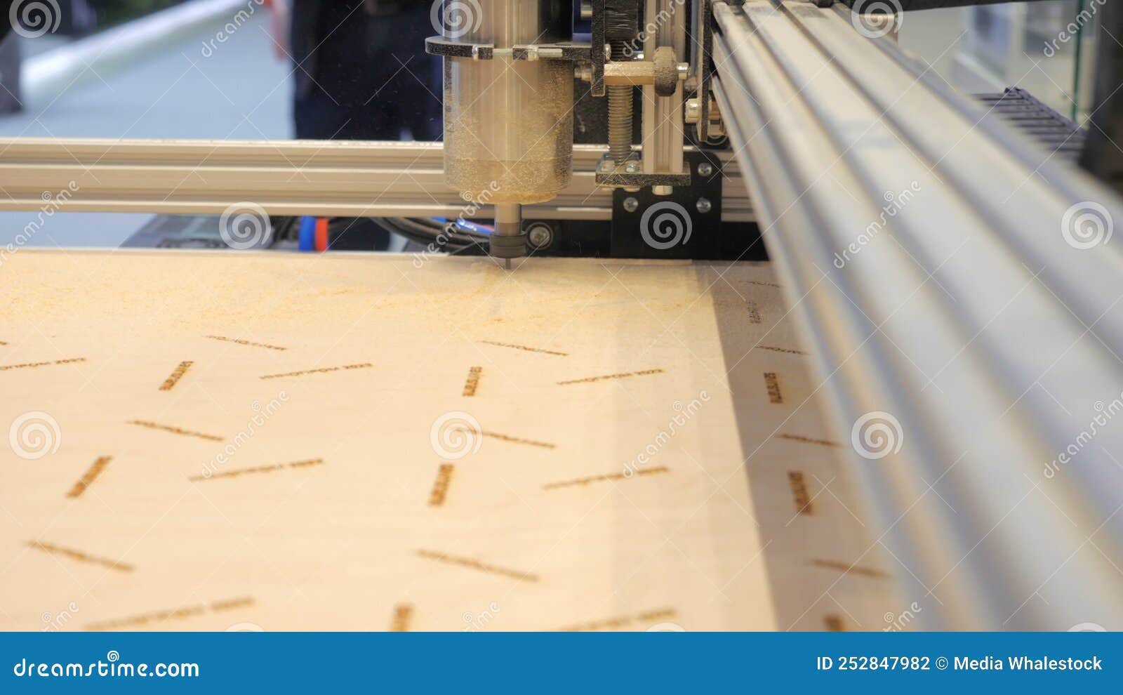 Industrial Wood Carving Machine. Media. Automated Machine Cutting ...