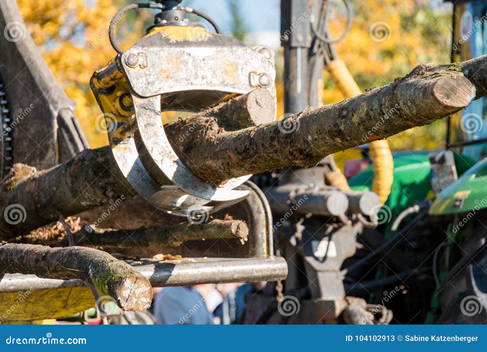 Industrial Wood Chipper in Action Stock Image - Image of gripper ...