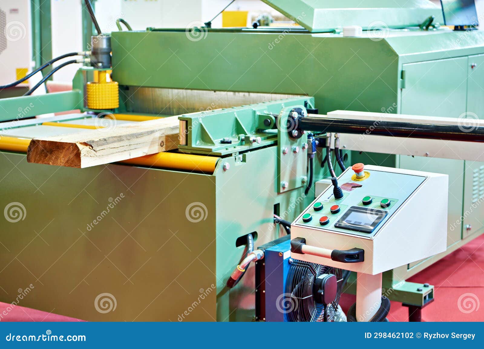 Industrial Wood Processing Machinery Stock Photo - Image of carpentry ...