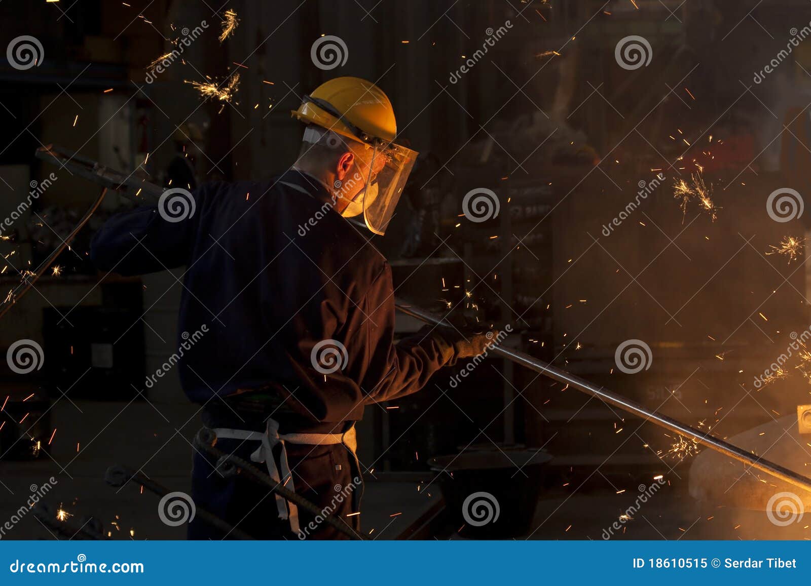 Industrial worker stock image. Image of safety, helmet - 18610515