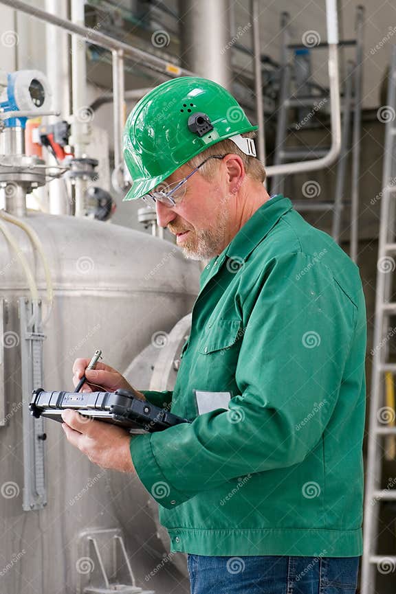 Industrial worker stock image. Image of business, notebook - 7044261