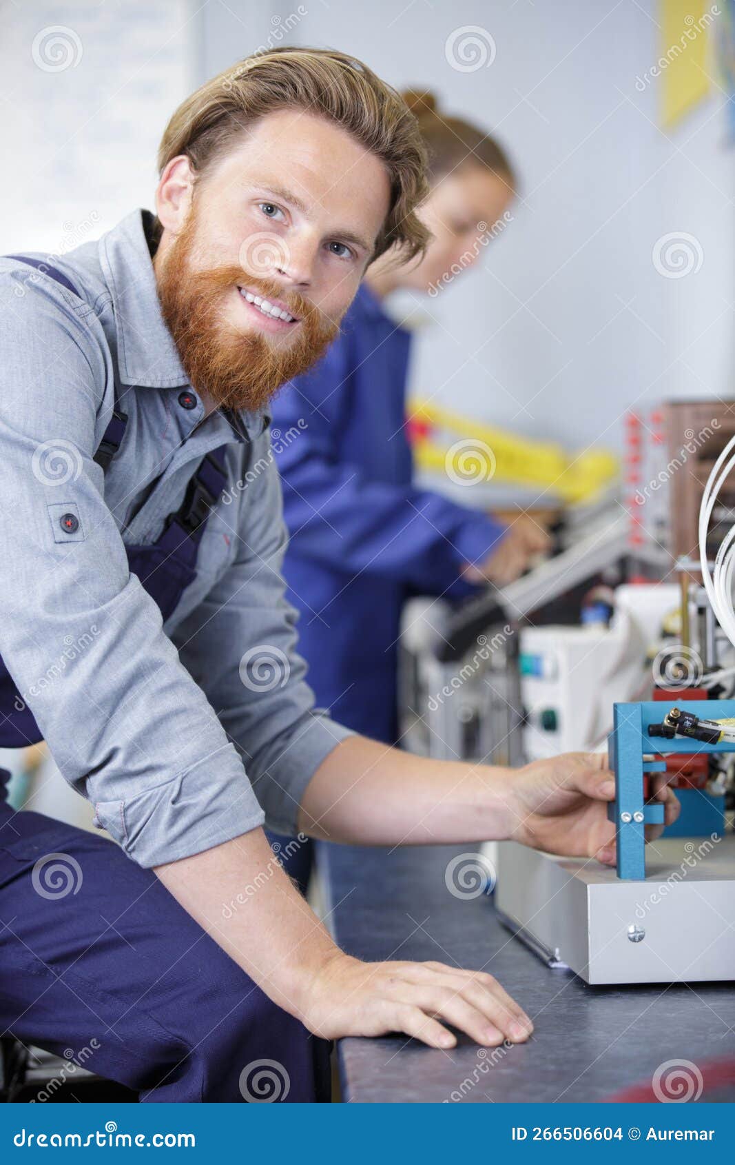 Industrial Worker Assembles Electronic Components in Factory Stock ...