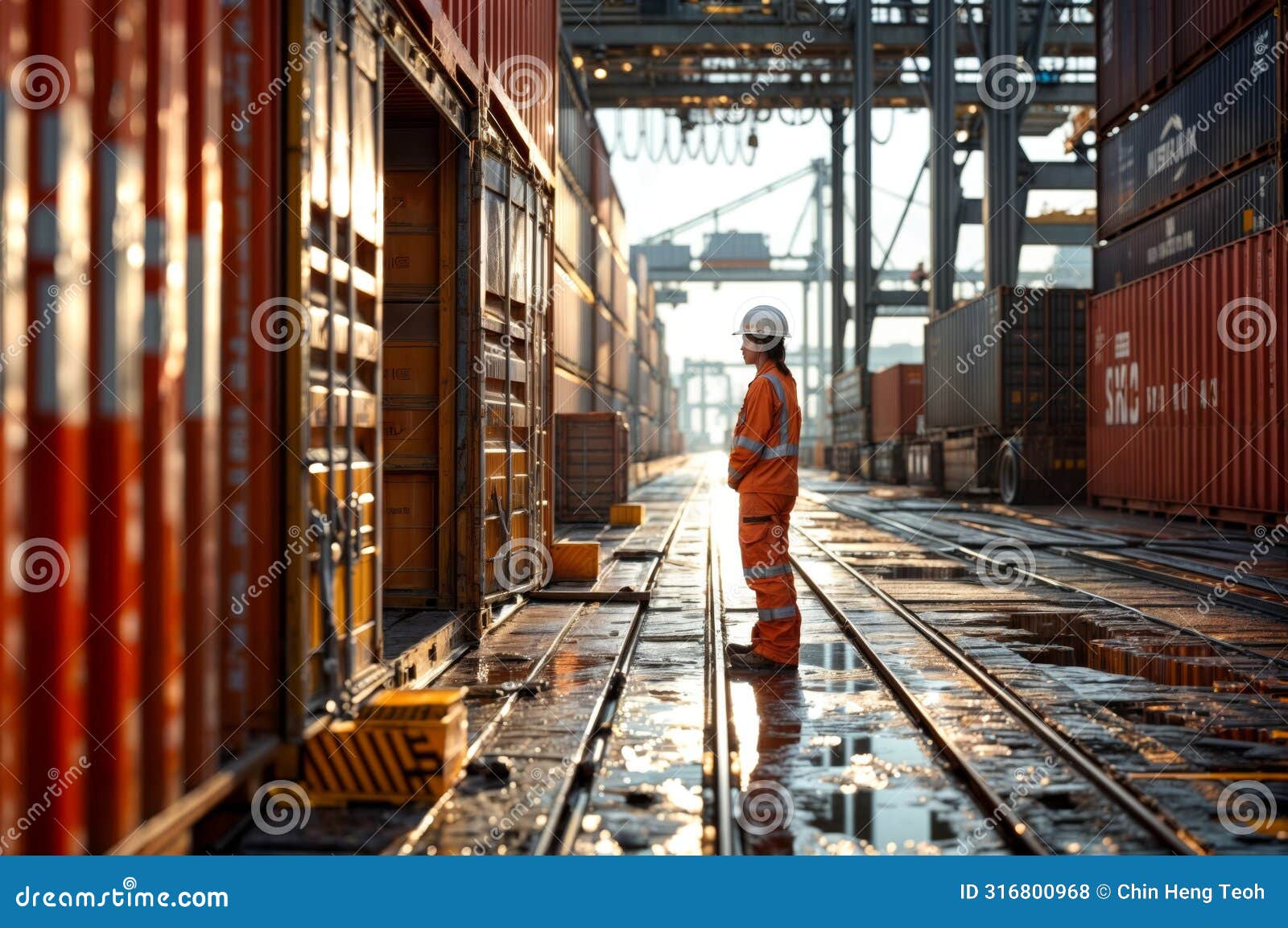 Industrial Worker or Foreman in Safety Helmet and Reflective Vest ...
