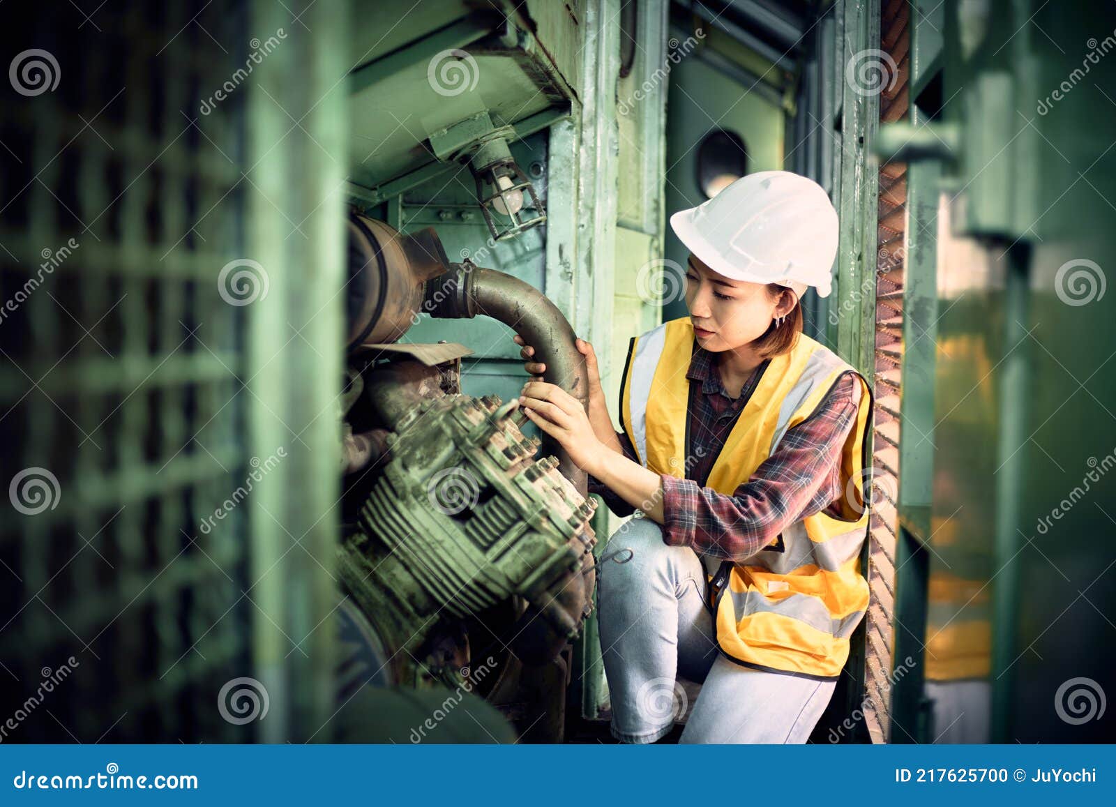 Industrial Worker is Maintenance the Machine Stock Photo - Image of ...