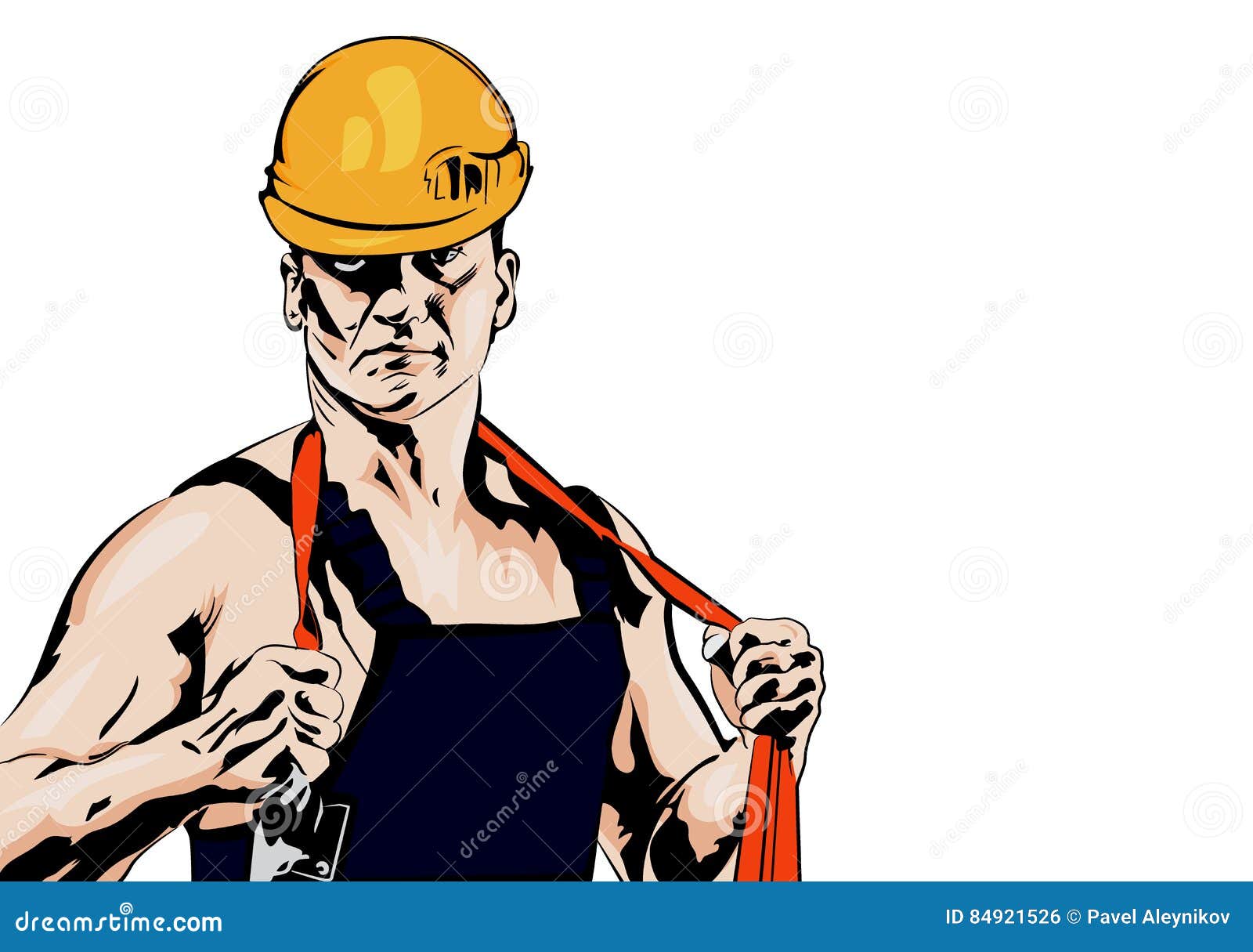 Industrial Worker Men with Rope. Stock Vector - Illustration of dots ...