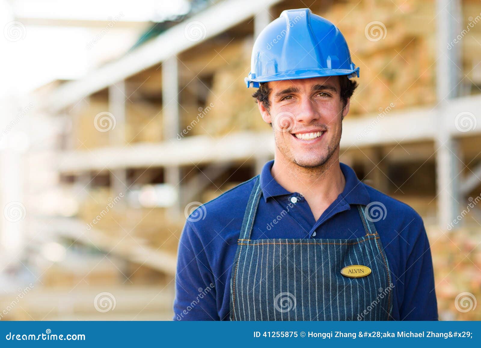 Industrial worker portrait stock image. Image of material - 41255875