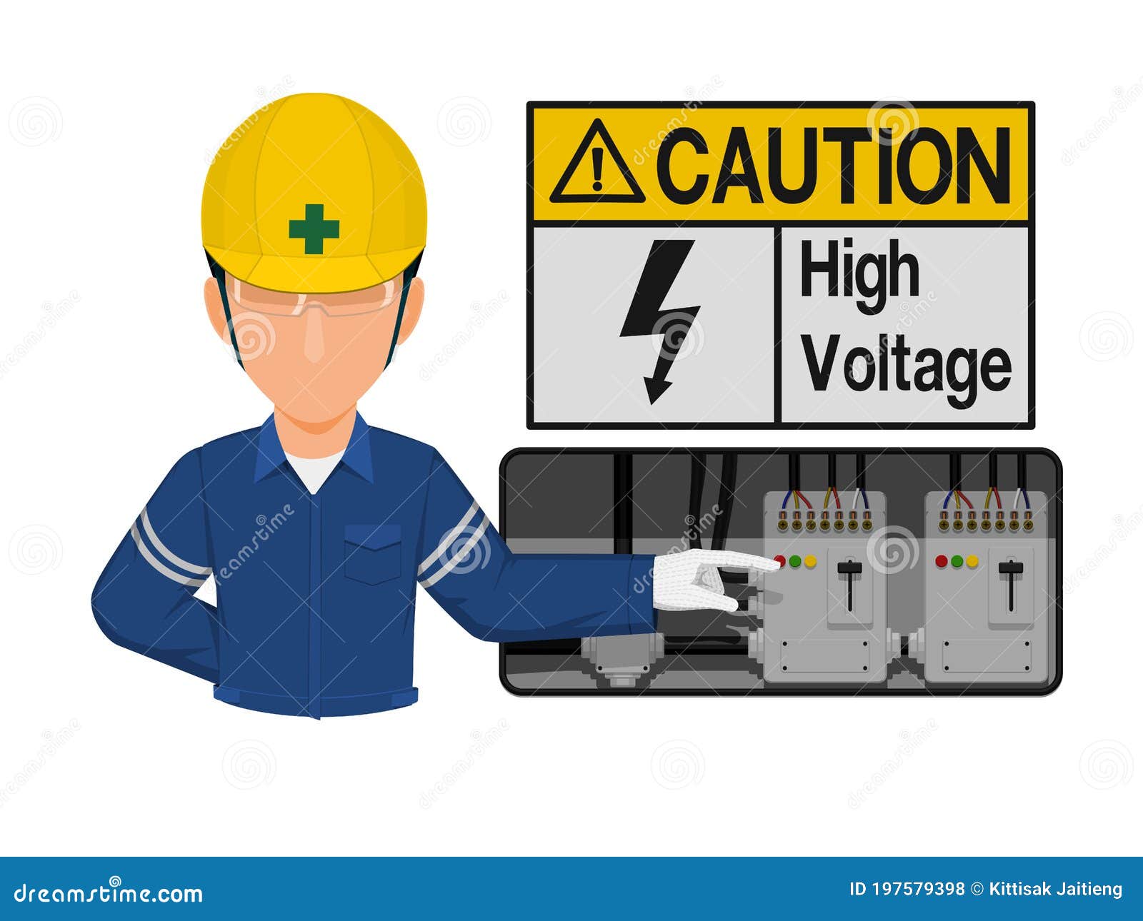 Voltage Sign Cartoon Vector | CartoonDealer.com #17003191