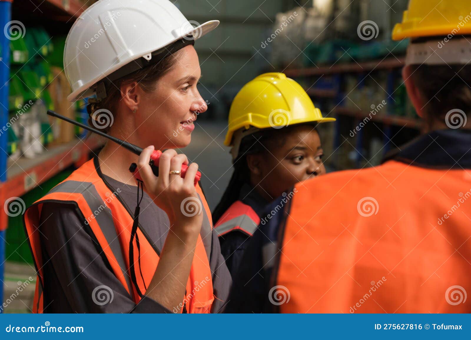 Industrial Worker Working at Warehouse Factory Stock Photo - Image of ...