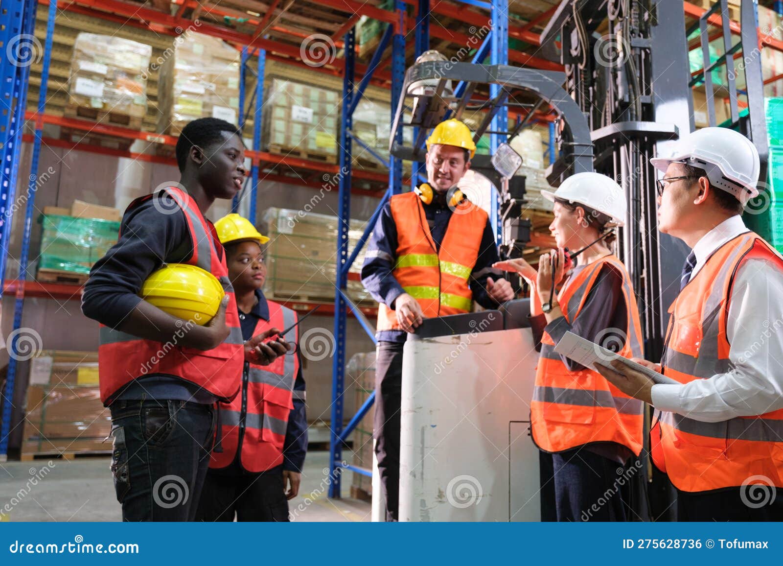 Industrial Worker Working at Warehose Factory Stock Photo - Image of ...