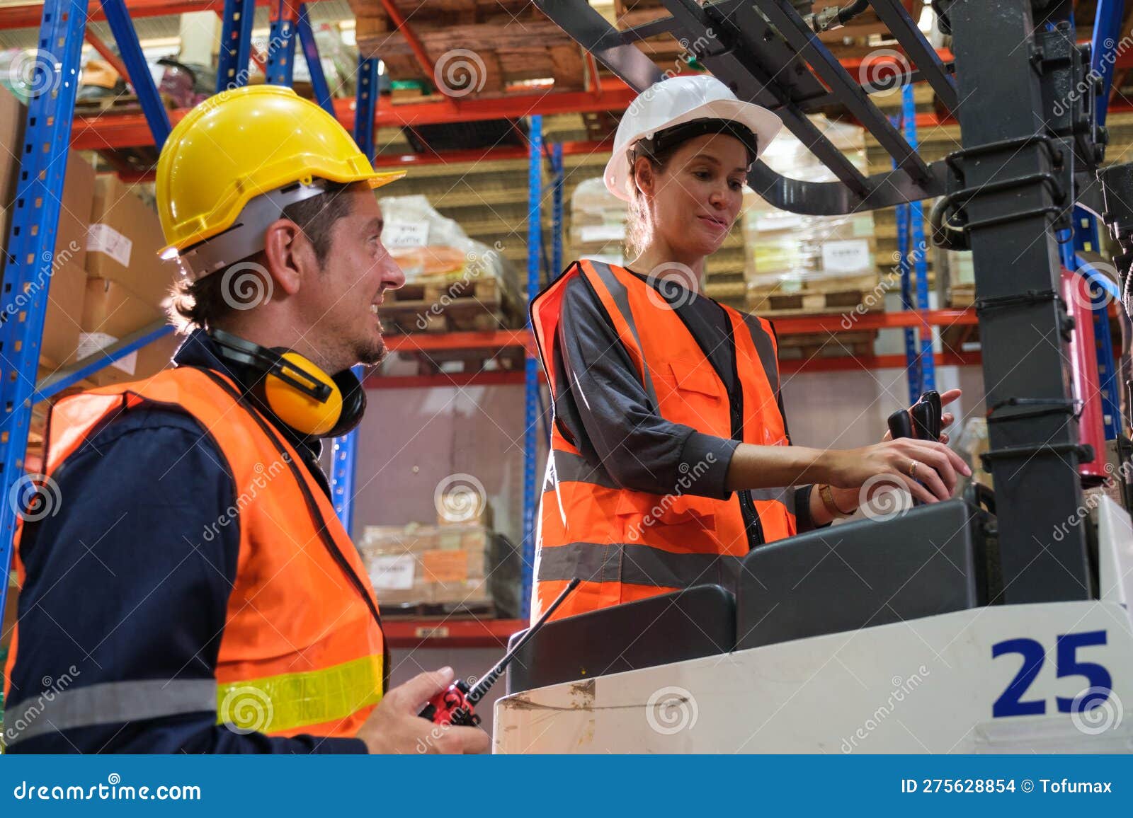 Industrial Worker Working at Warehose Factory Stock Photo - Image of ...