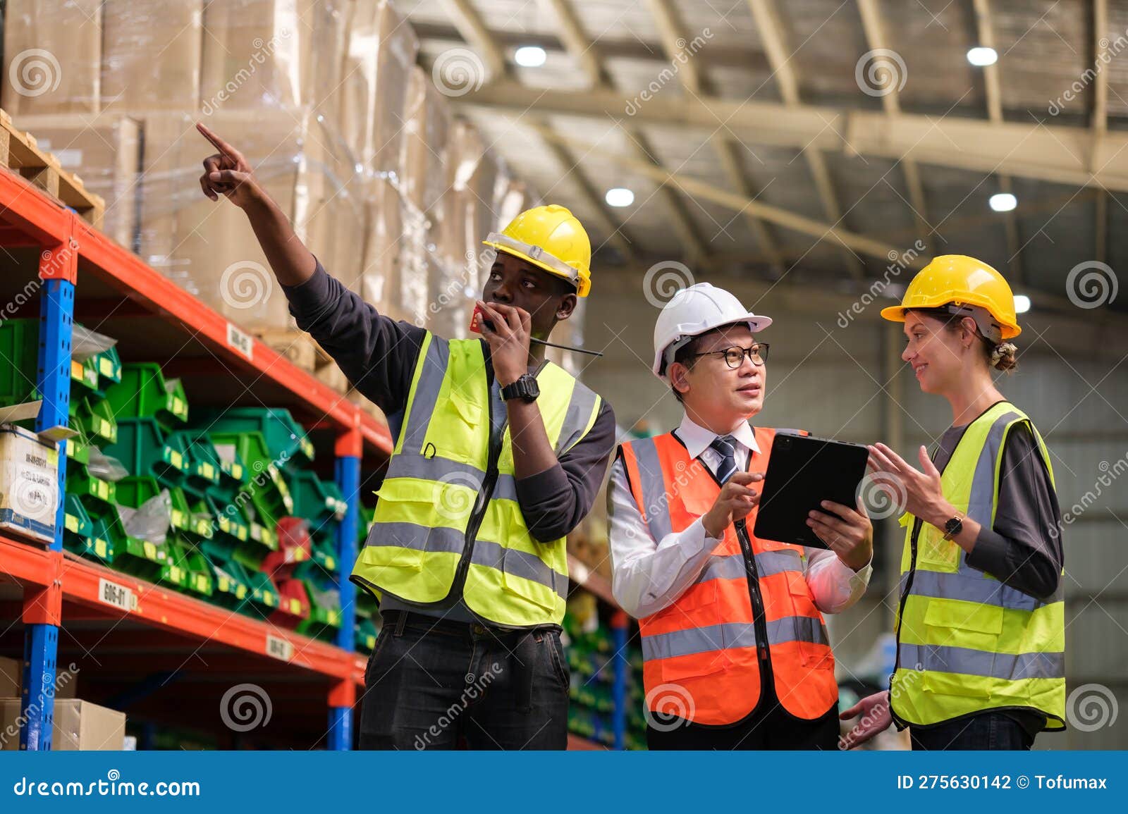 Industrial Worker Working at Warehose Factory Stock Photo - Image of ...