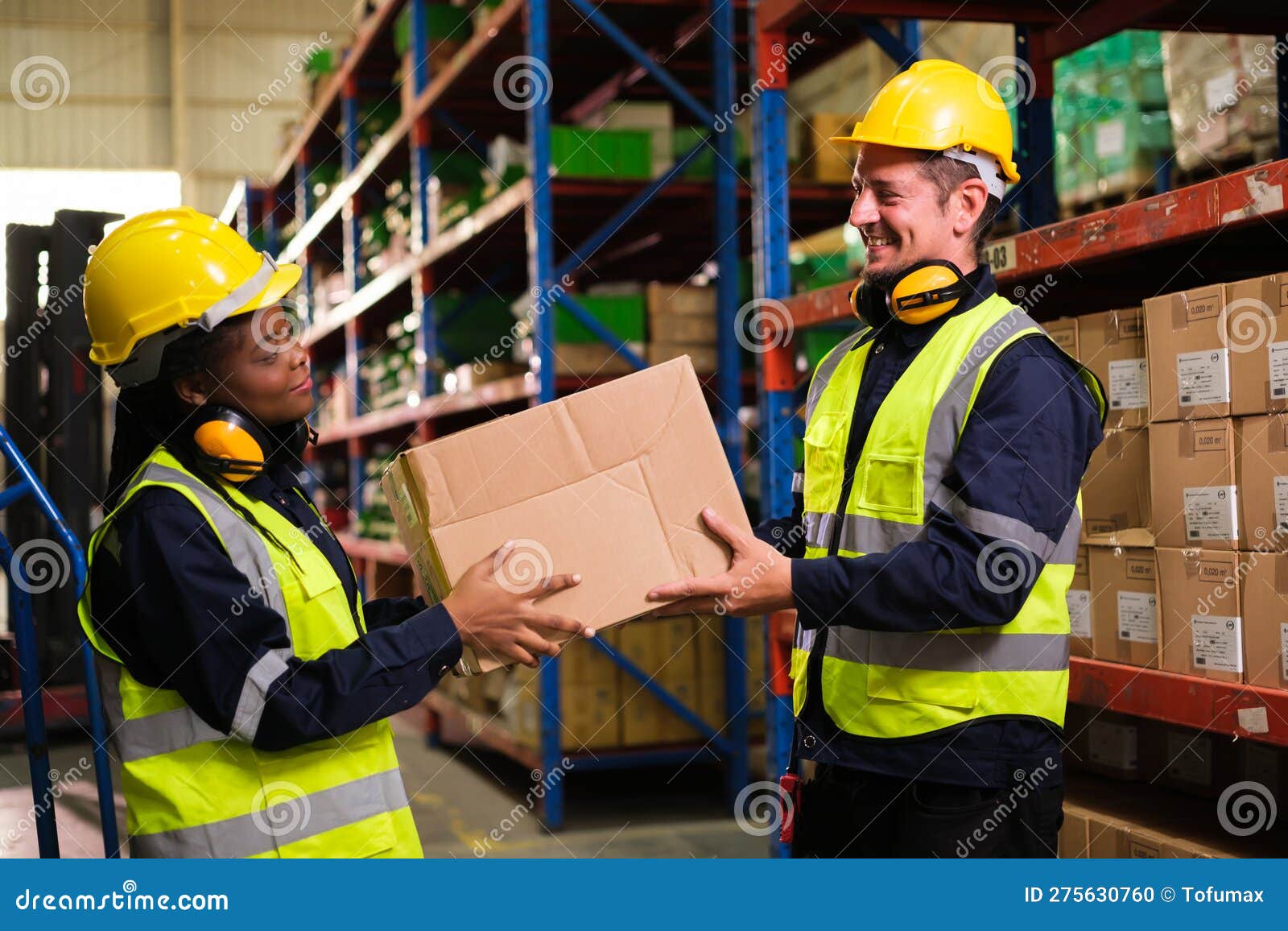 Industrial Worker Working at Warehose Factory Stock Photo - Image of ...