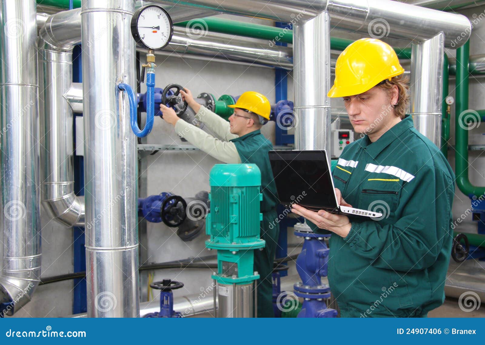 Industrial Workers in a Factory, Teamwork Stock Photo - Image of ...