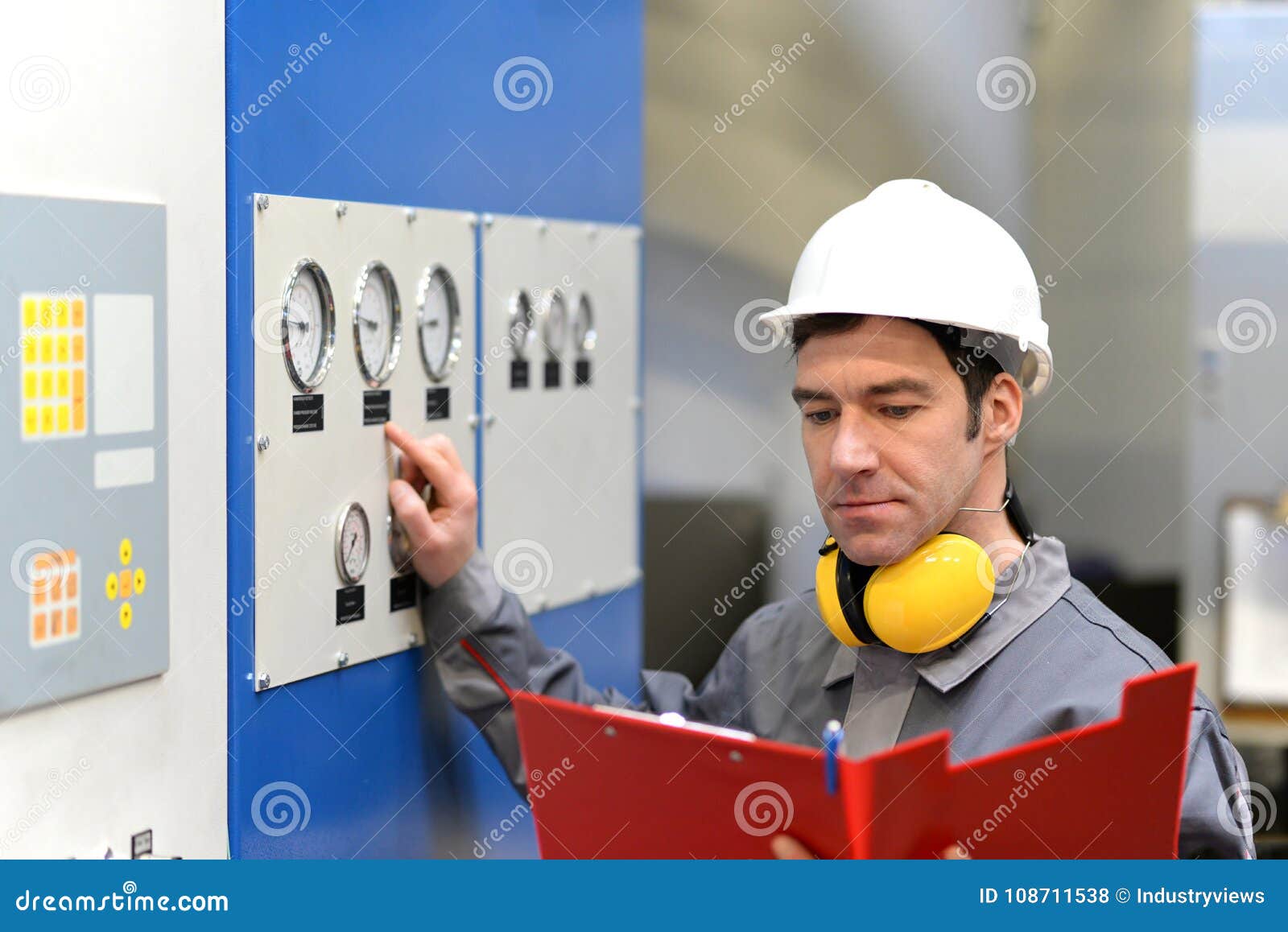 Industrial Workers Inspect the Technology of a Plant for Function ...