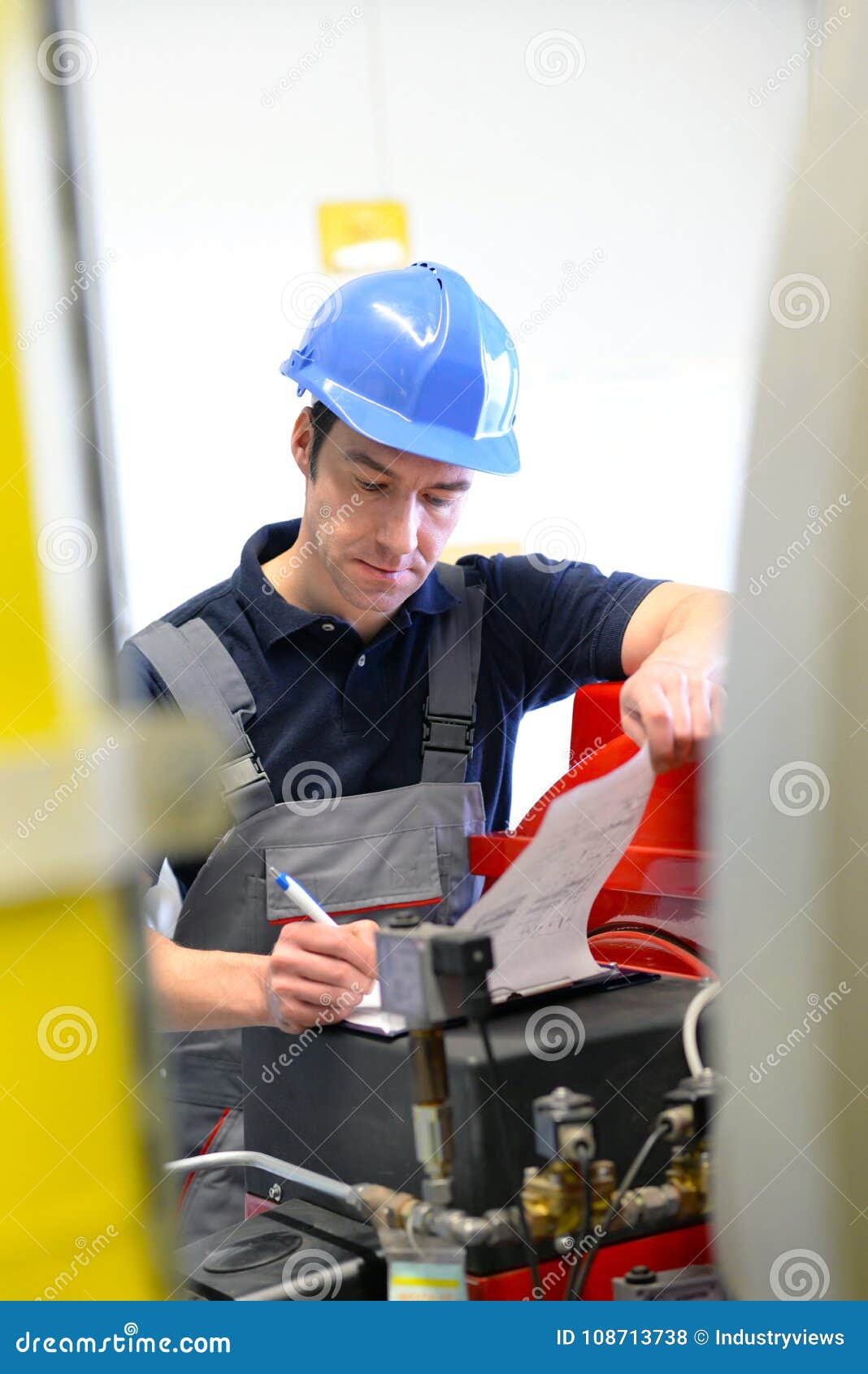 Industrial Workers Inspect the Technology of a Plant for Function ...