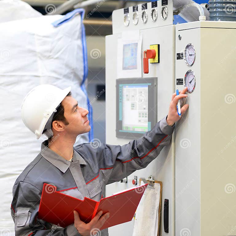 Industrial Workers Inspect the Technology of a Plant for Function ...
