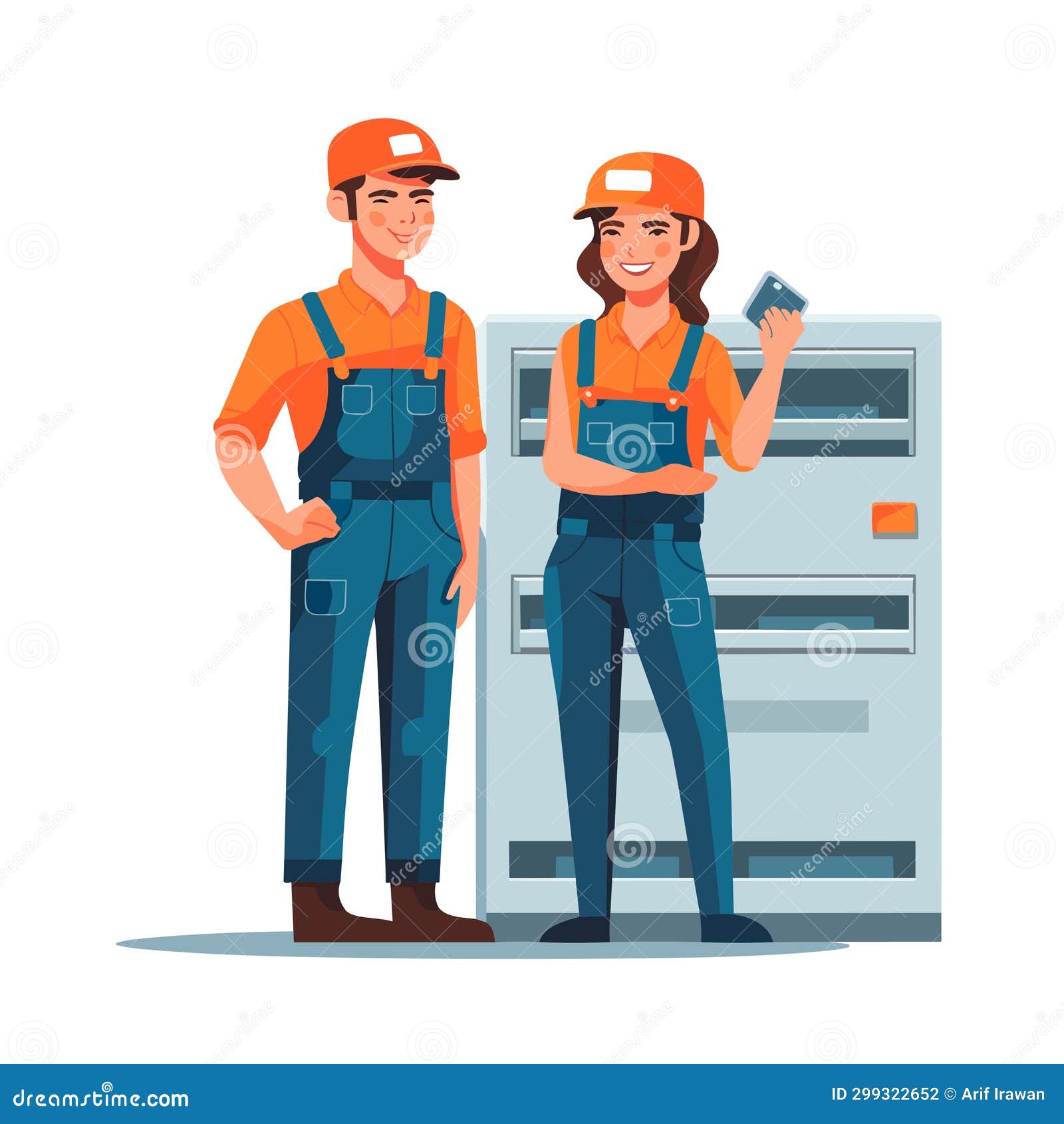 Industrial Workers Occupation Character Flat Illustration People Stock ...