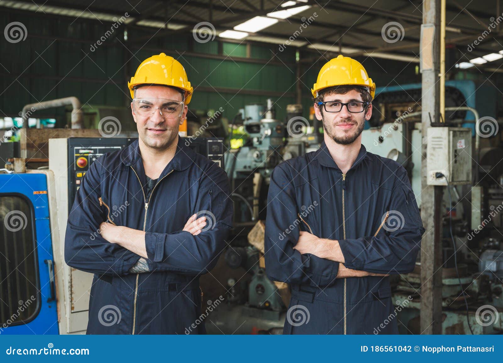 Industrial Workers are Working on Projects in Large Industrial Plants ...