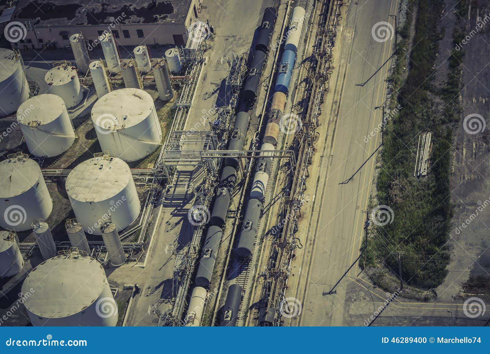 Industrial Zone Aerial View Stock Photo - Image of refinery ... Industrial Zone Aerial View Stock Photo - Image of refinery ...