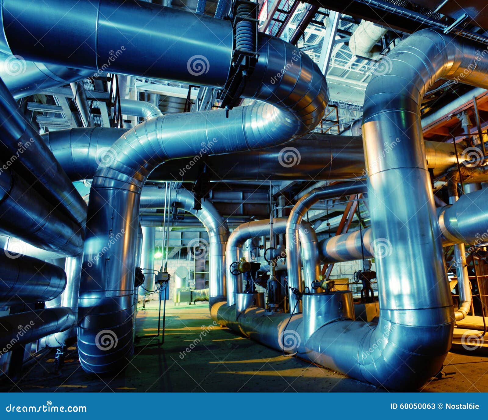 Industrial Zone, Steel Pipelines Stock Image - Image of chemical ...