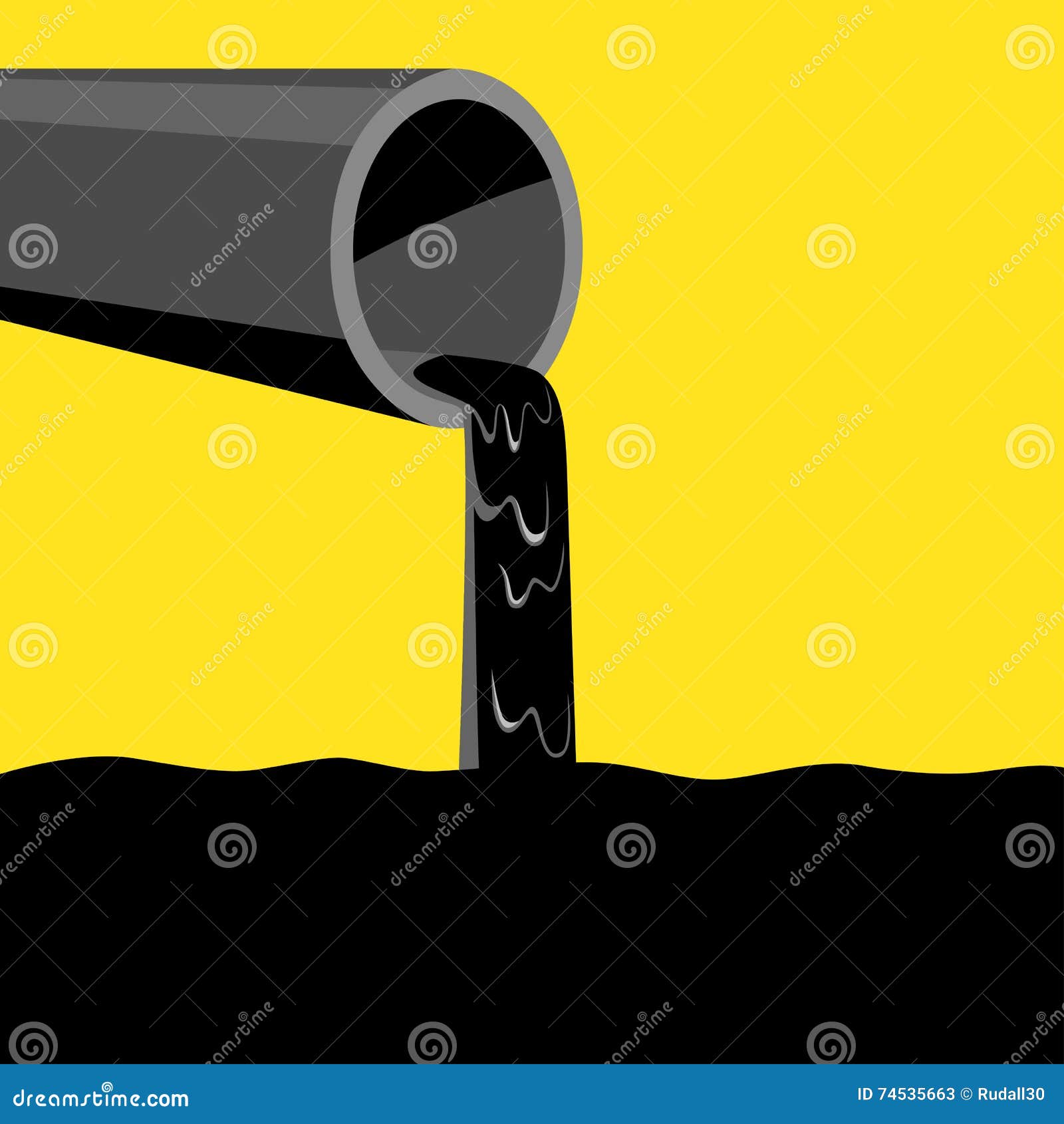 Industrieel Afval En Watervervuiling Vector Illustratie - Illustration ...