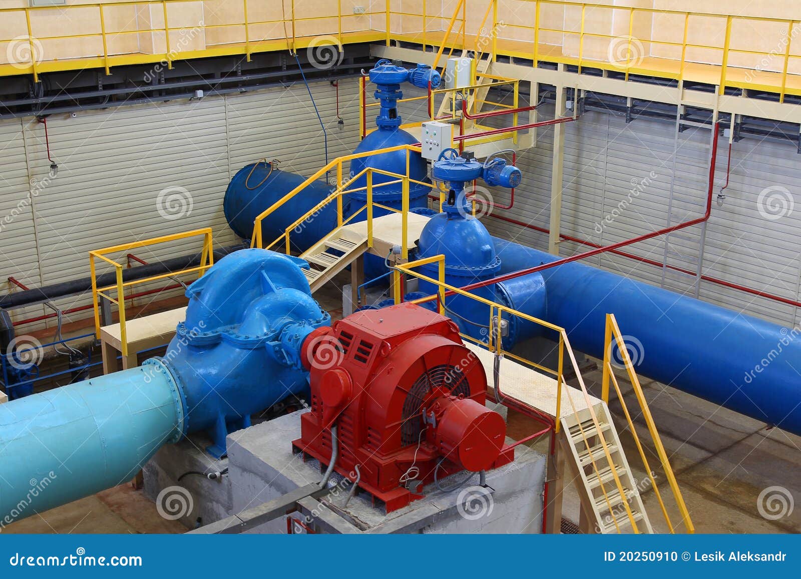 Industrieel Binnenland. Het Pompstation Van Het Water. Stock Foto ...