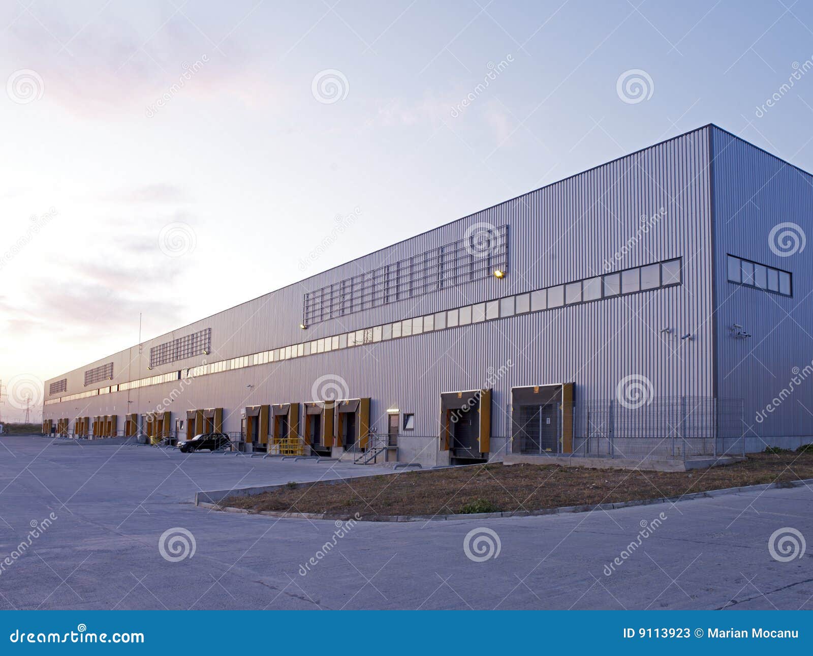 Industries hall stock image. Image of lightening, clouds - 9113923