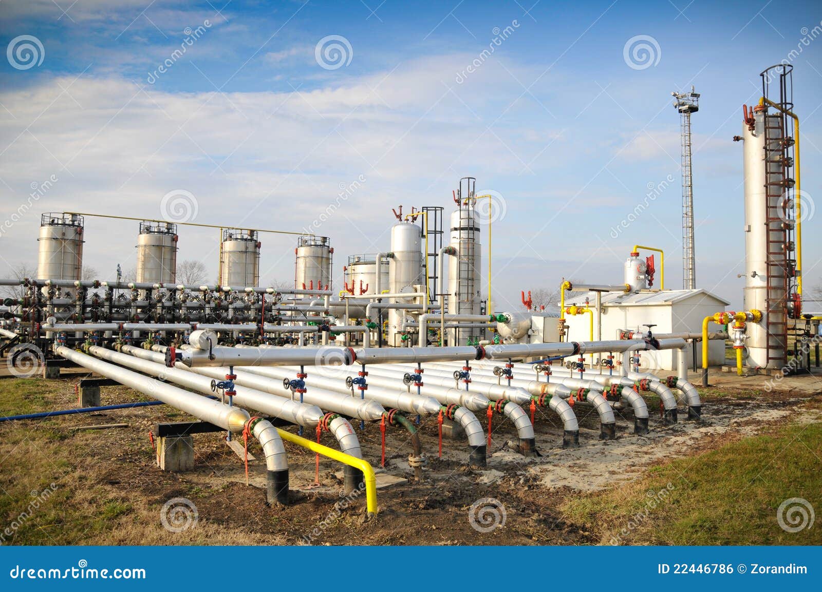Industries of Oil Refining and Gas Stock Photo - Image of high, modern ...