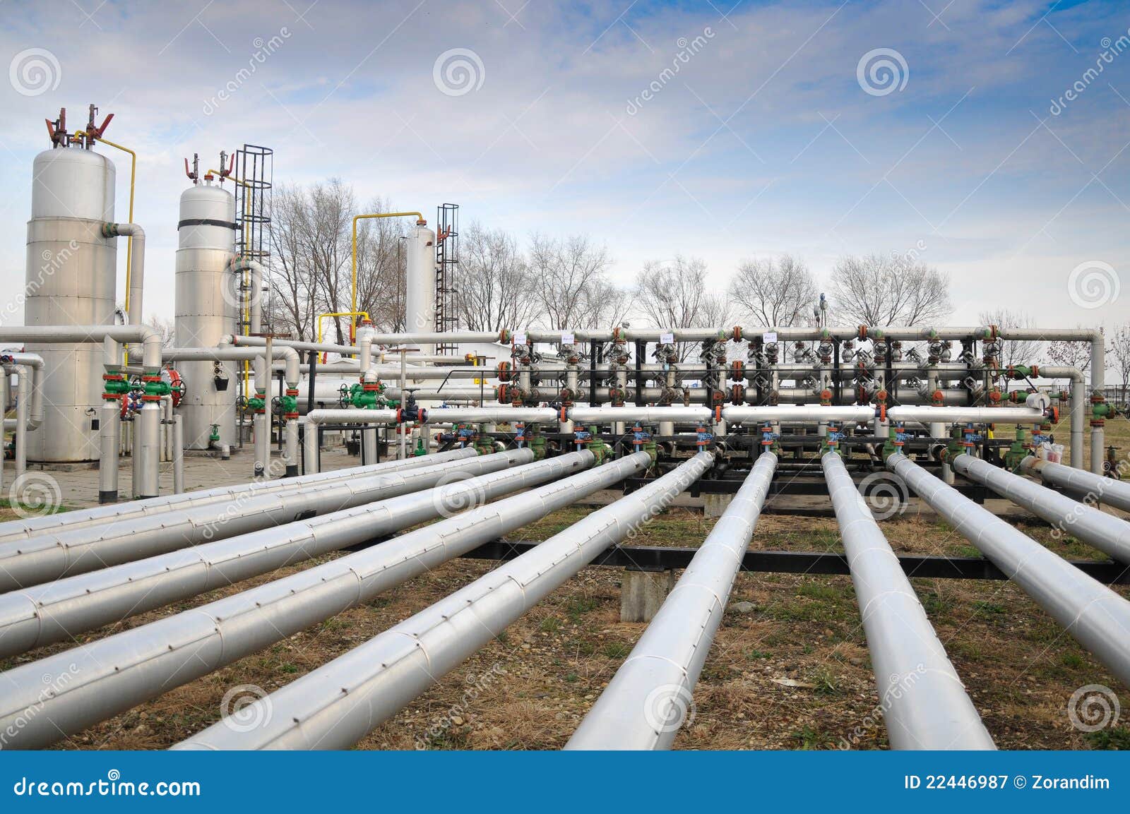 Industries of Oil Refining and Gas Stock Image - Image of modern ...