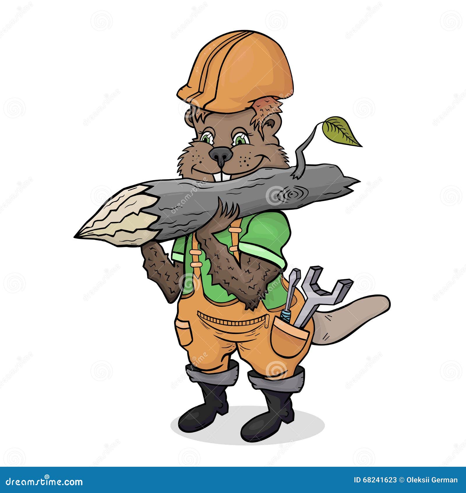 The Industrious Beaver Builder by Profession Stock Illustration ...