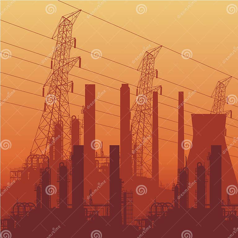 Industry Background. Vector Illustration. Stock Vector - Illustration ...