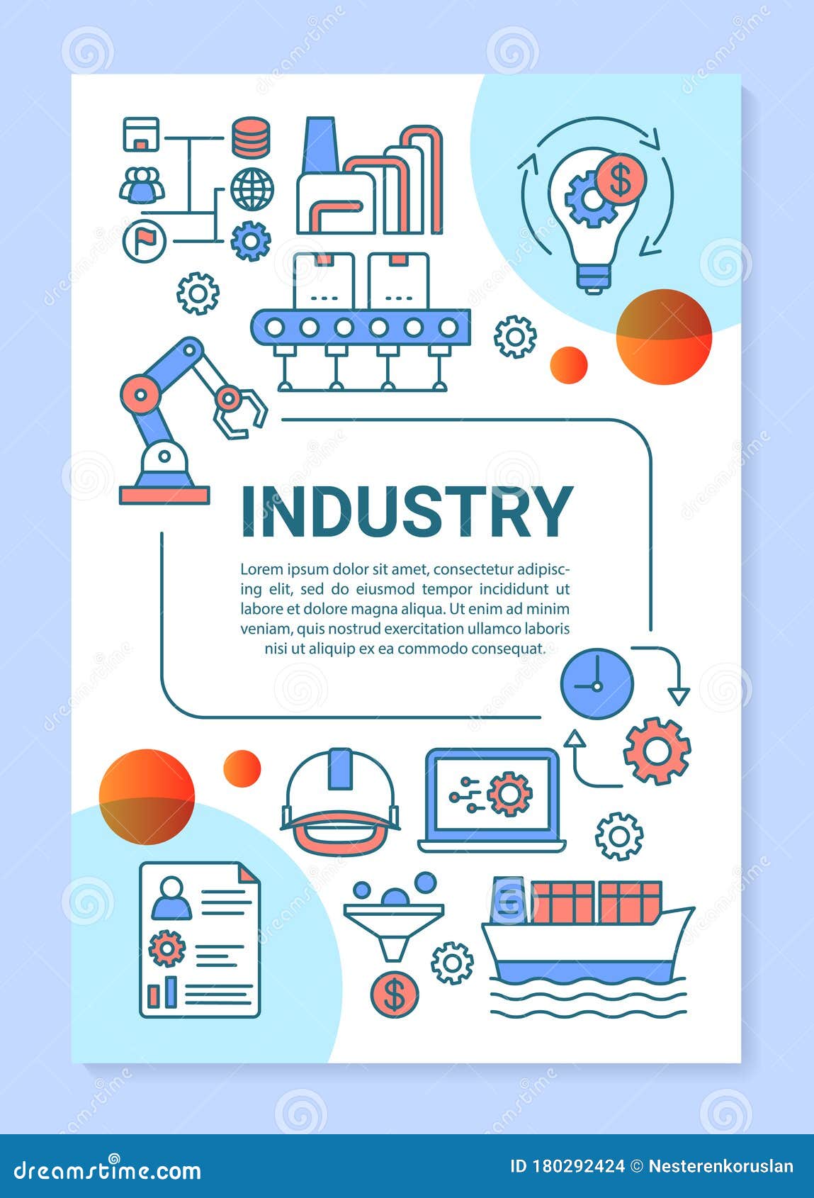 Industry Brochure Template Layout. Production Process. Flyer, Booklet ...